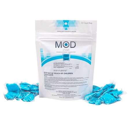 MOD Clean Powder Detergent / Disinfectant 32 ct bag - 4oz for Sale ...